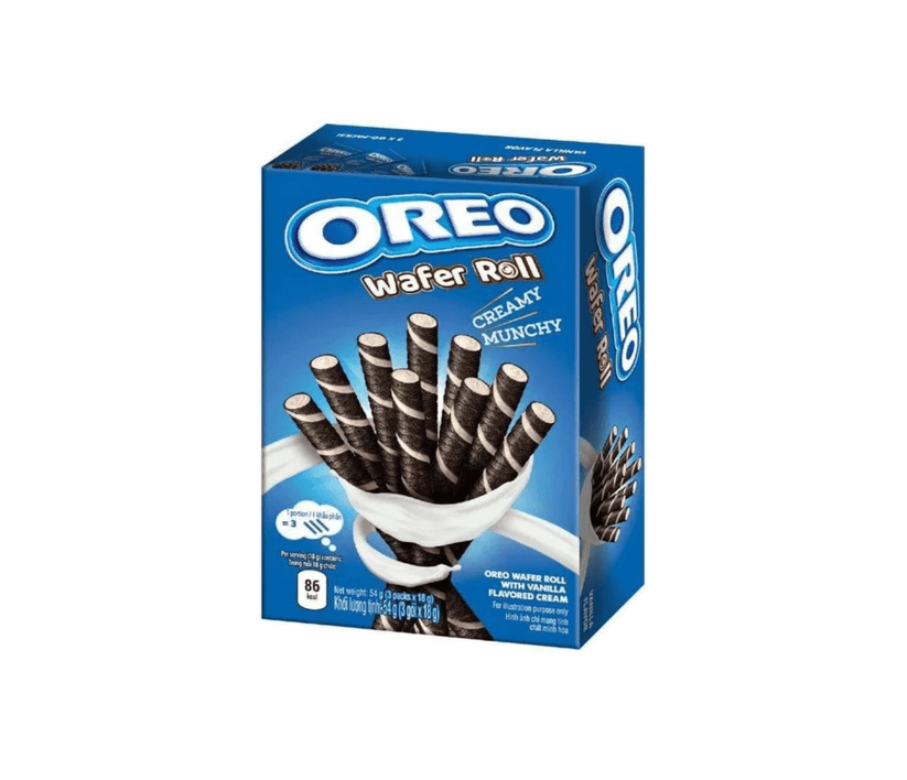 Oreo Wafer Roll Vanilla 54g – Candybase